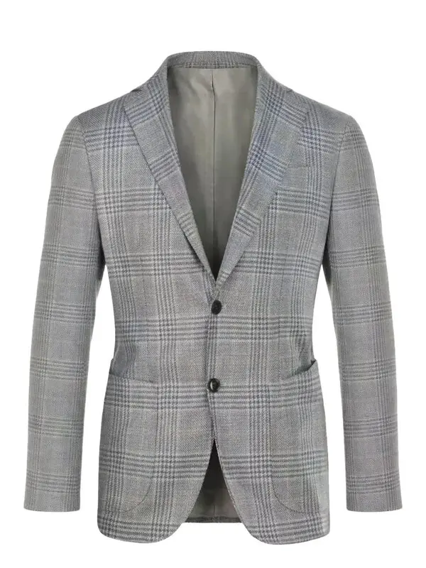 SARTORIO NAPOLI Prince Of Wales Check-pattern Blazer - Grey