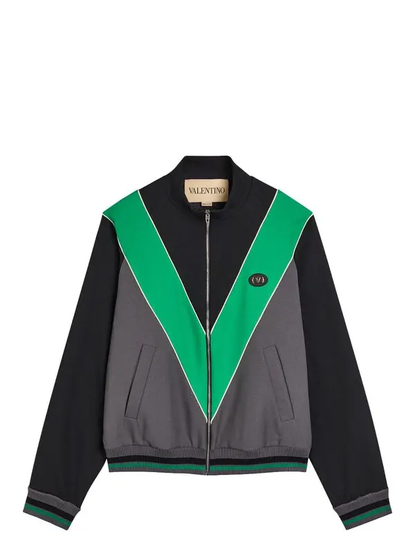 Valentino Garavani Colour-blocked Twill Track Jacket - Multicoloured 1