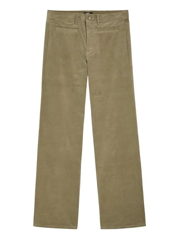 Paige Leenah Wide-leg Corduroy Trousers - Olive