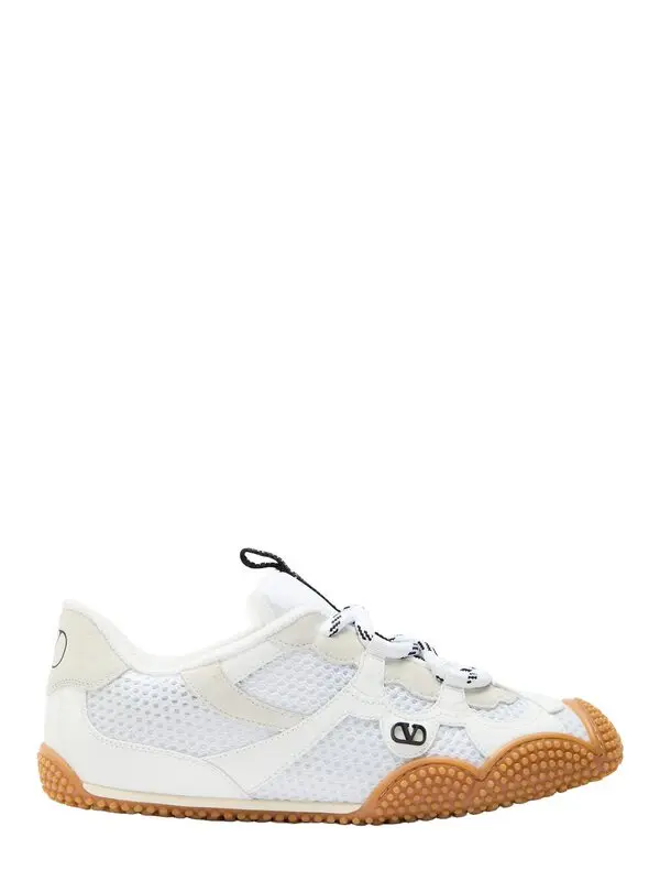 Valentino Garavani Amphibia Panelled Mesh Sneakers - White