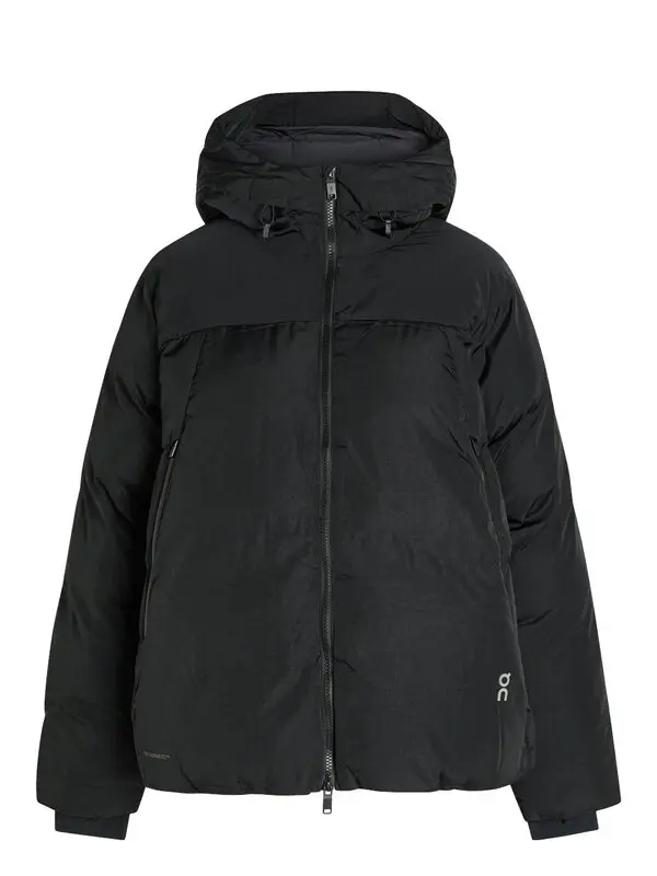 On All-day Padded Hooded Nylon Jacket - Black