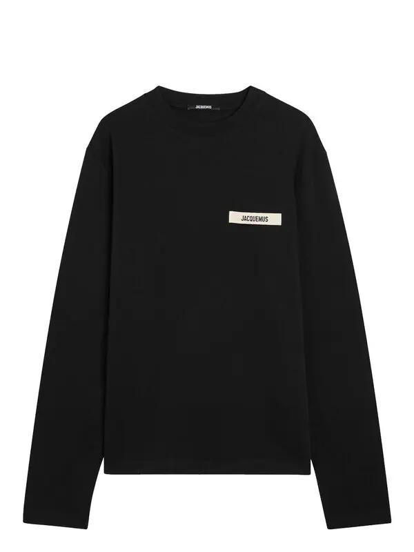 Jacquemus Le T-shirt Gros Grain Cotton T-shirt - Black