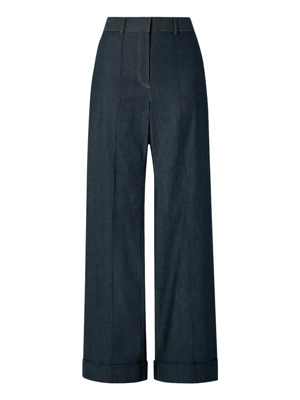 Adam Lippes High-rise Wide-leg Jeans - Blue