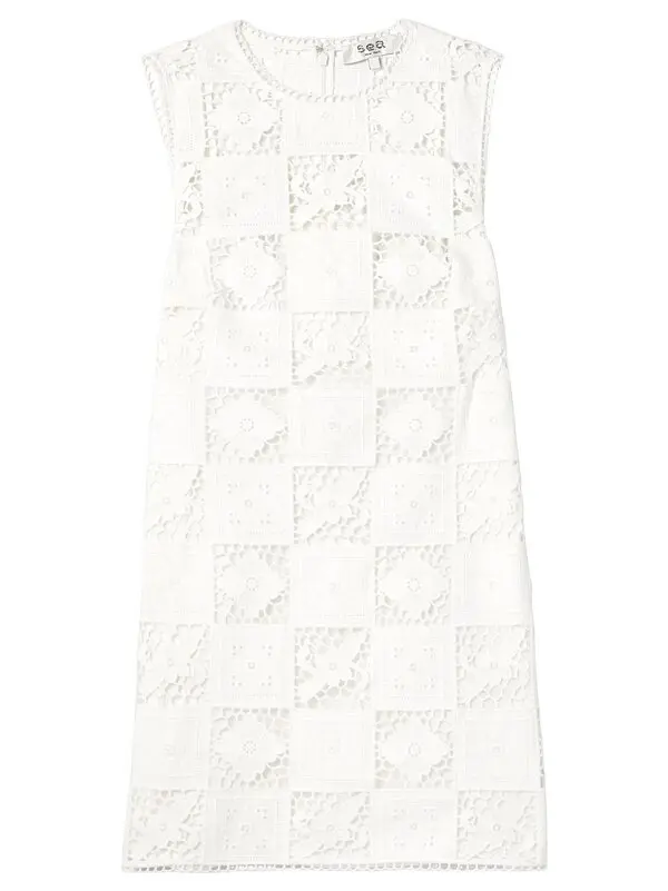 Sea Melia Paneled Mini Dress - White