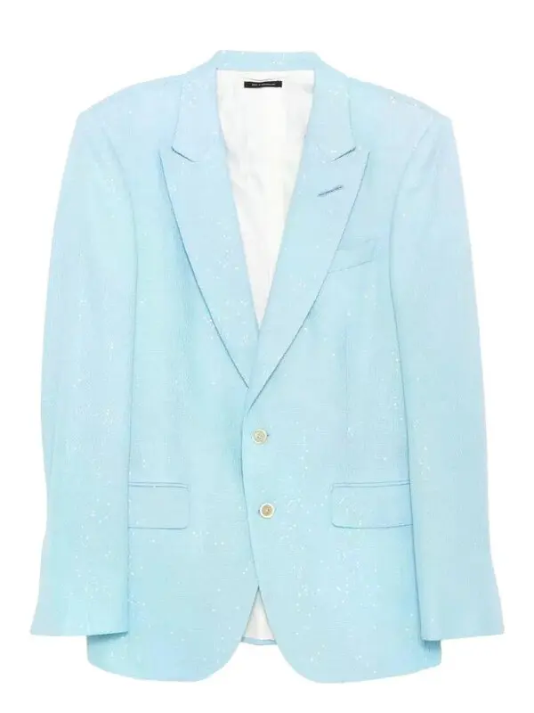 TOM FORD Sequinned Bouclé Blazer - Blue