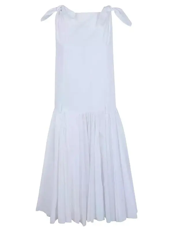 N°21 Tie-shoulder Midi Dress - White