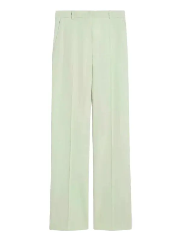Max Mara High-waisted Crepe Trousers - Green