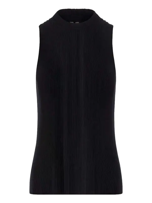 Rick Owens Ribbed-knit Tank Top - Black
