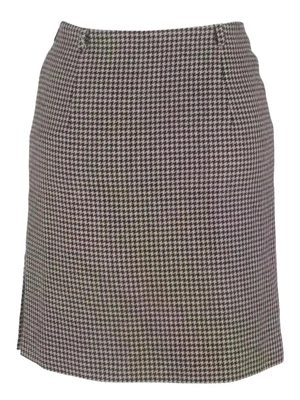 Max Mara Houndstooth Mini Skirt - Neutrals