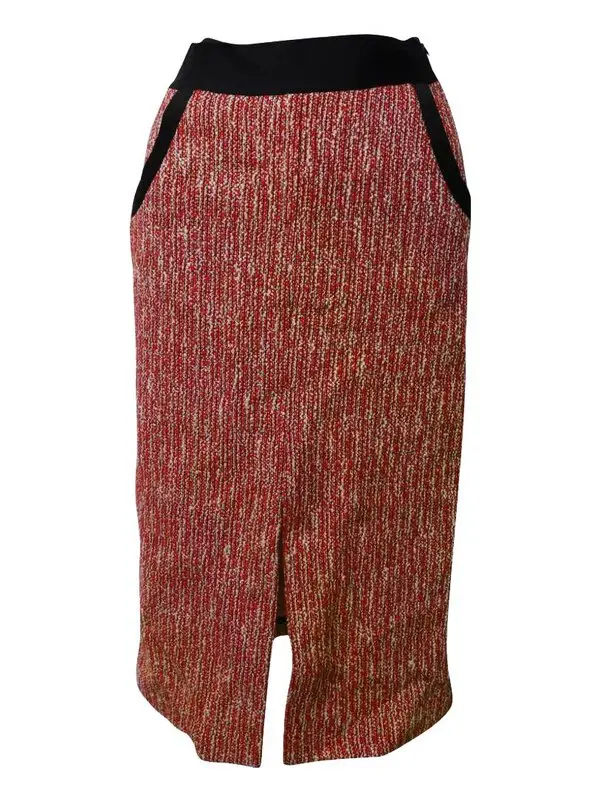 Maje Jivor Tweed Pencil Skirt - Red