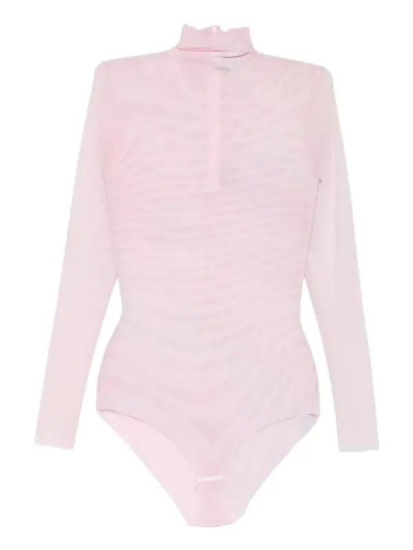 ATU BODY COUTURE Long-sleeved Turtleneck Bodysuit - Pink