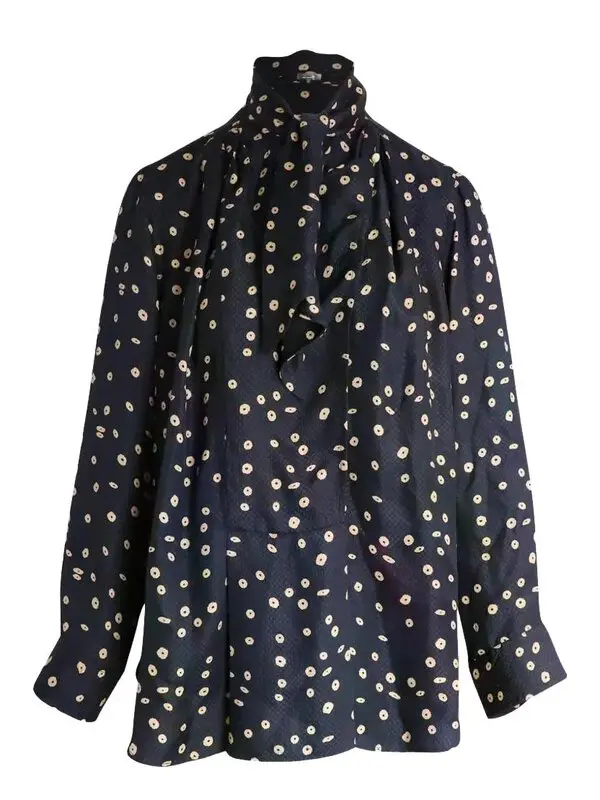 ISABEL MARANT VINTAGE Polka-dot Silk Blouse - Black