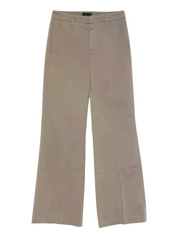 DONDUP Straight-leg Trousers With Belt Loops - Neutrals