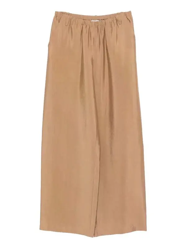 ALYSI Elasticated Palazzo Pants - Brown