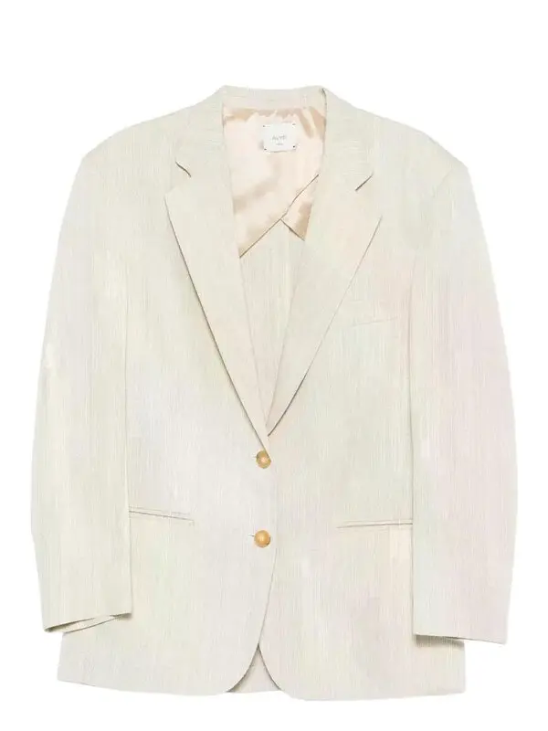ALYSI Buttoned Striped Blazer - Neutrals