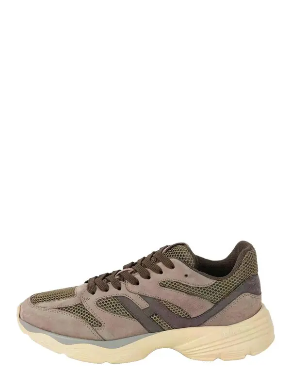 Hogan Logo-appliqué Panelled Sneakers - Brown