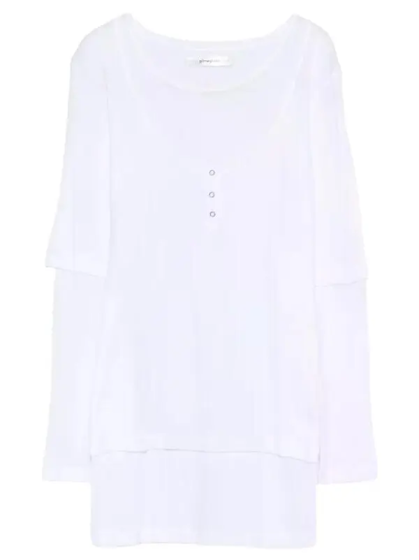 Gimaguas Gemma Button Mini Dress - White