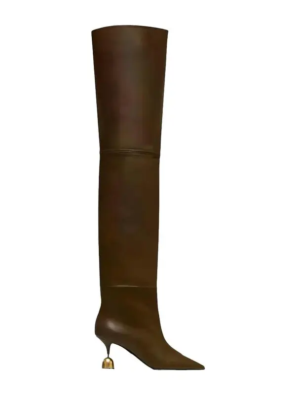 VANDA NOVAK Nicole Over-the-knee Heeled Boots - Brown