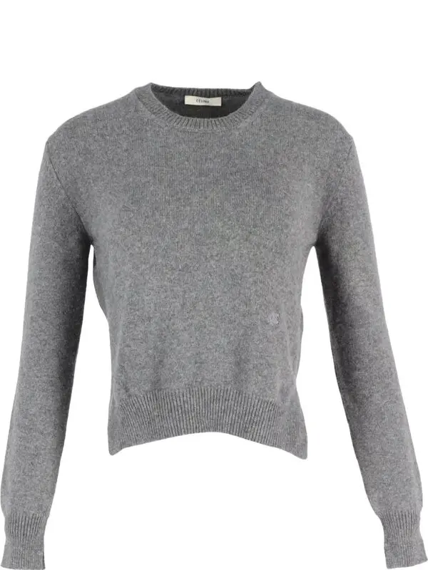 Celine Crewneck Cashmere Sweater - Grey