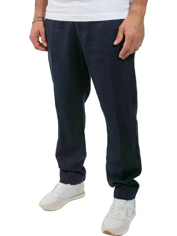 Nn07 Linen Trousers - Blue