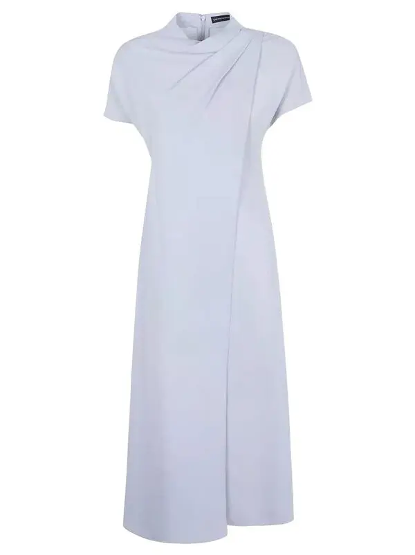 Emporio Armani Draped Midi Dress - White