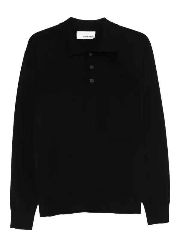 COSTUMEIN Pablo Buttoned Polo Shirt - Black