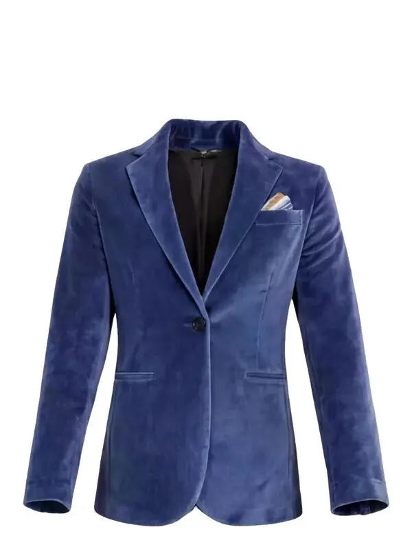 CIRCOLO 1901 Single-breasted Corduroy Blazer - Blue