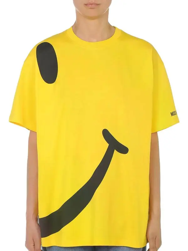 Moschino Smiley Print T-shirt - Yellow