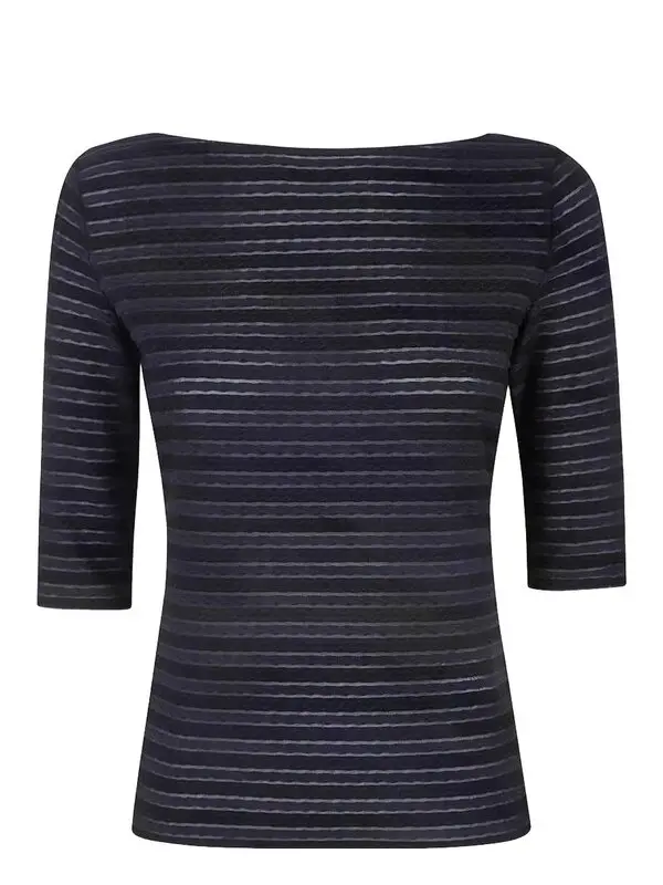 Emporio Armani Striped Sweater - Black
