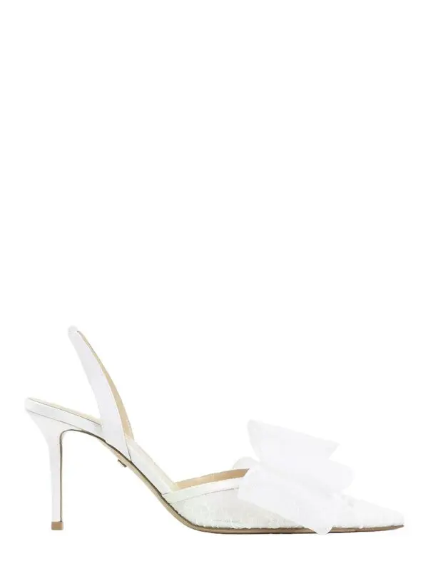 Mach & Mach Bow Lace Pumps - White