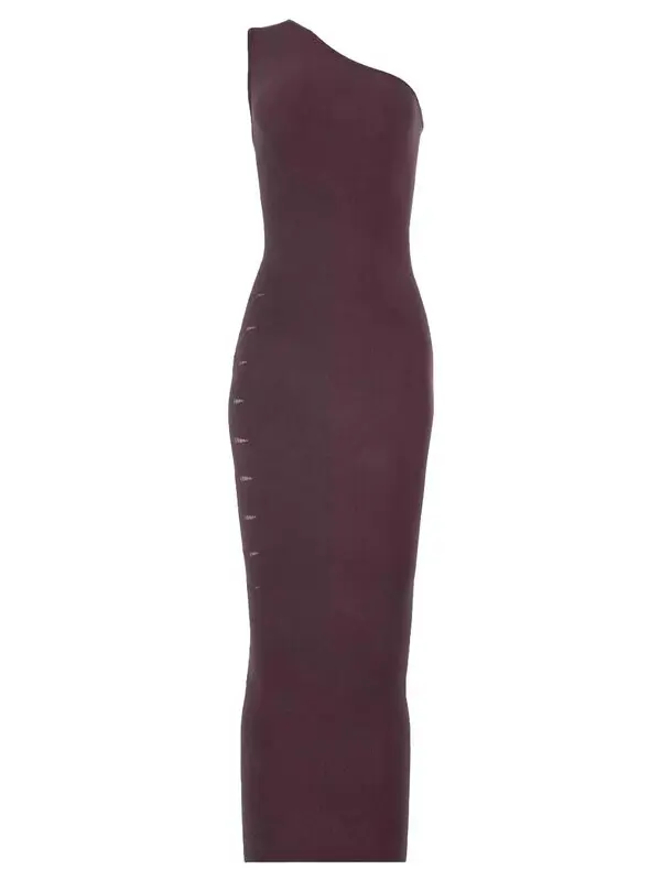 Wolford One-shoulder Slash Dress - Purple