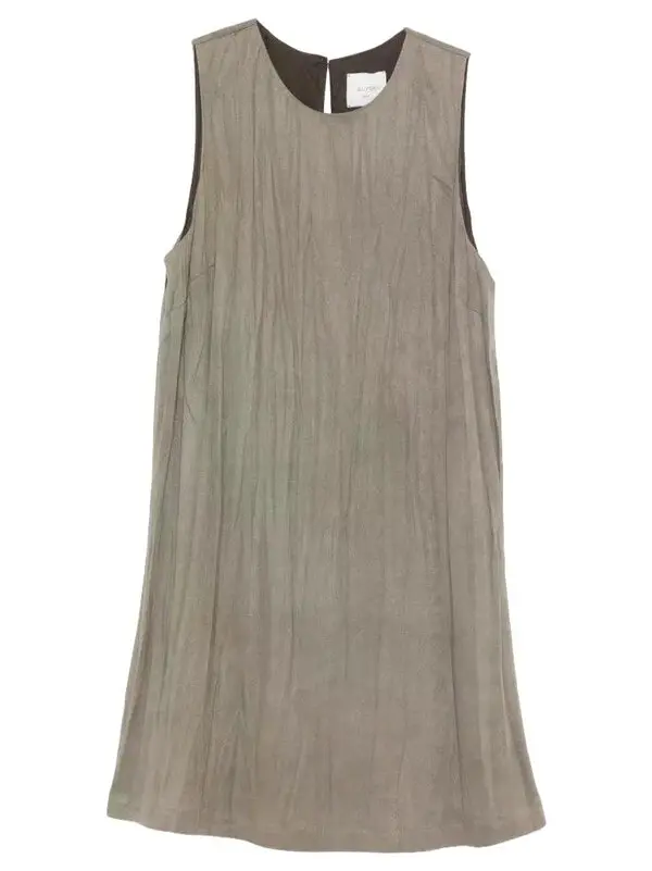 ALYSI Sleeveless Crinkled Mini Dress - Grey