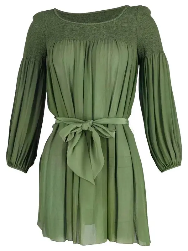 TEMPERLEY LONDON Silk Mini Dress - Green