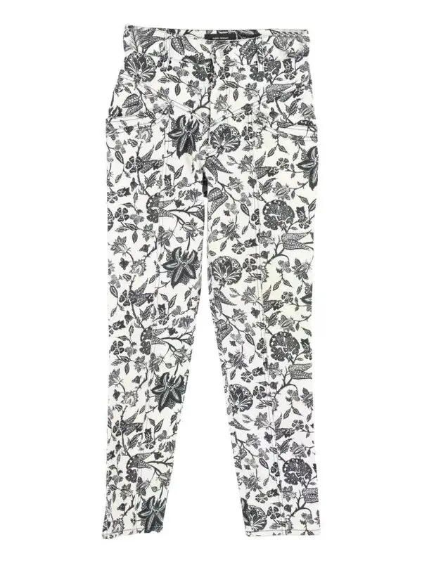 ISABEL MARANT VINTAGE Lorrick Floral-print Jeans - White