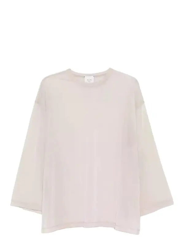 ALYSI Paneled Long-sleeve Top - Neutrals