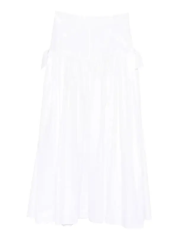 Sandro Tie-detail A-line Maxi Skirt - White