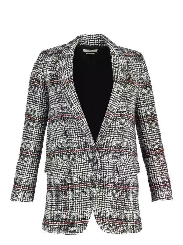 ISABEL MARANT VINTAGE Checked Single-breasted Blazer - White