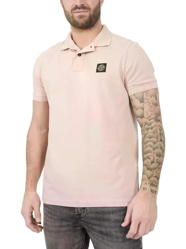 Stone Island Chest-patch Polo Shirt - Pink