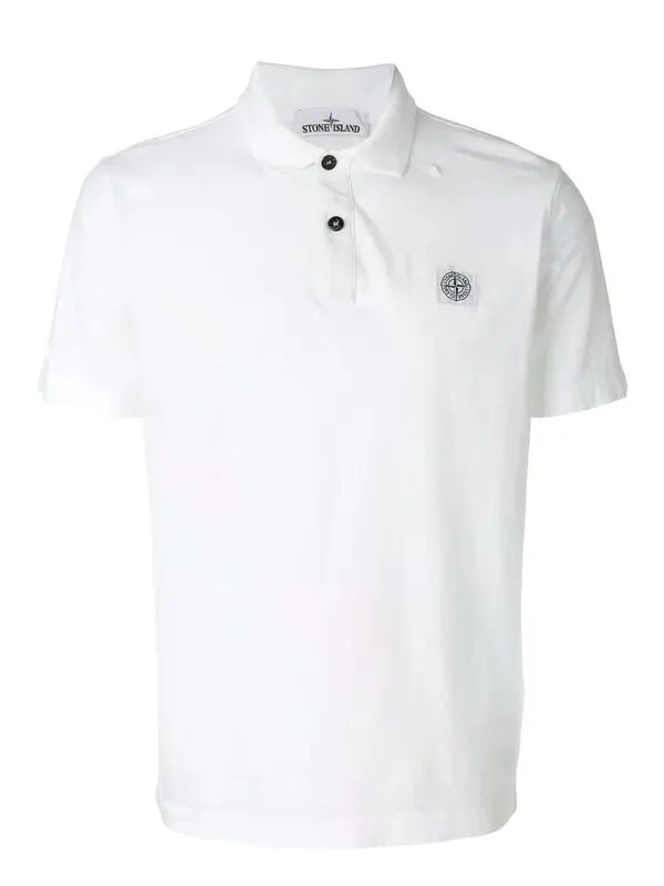 Stone Island Logo Patch Polo Shirt - Red
