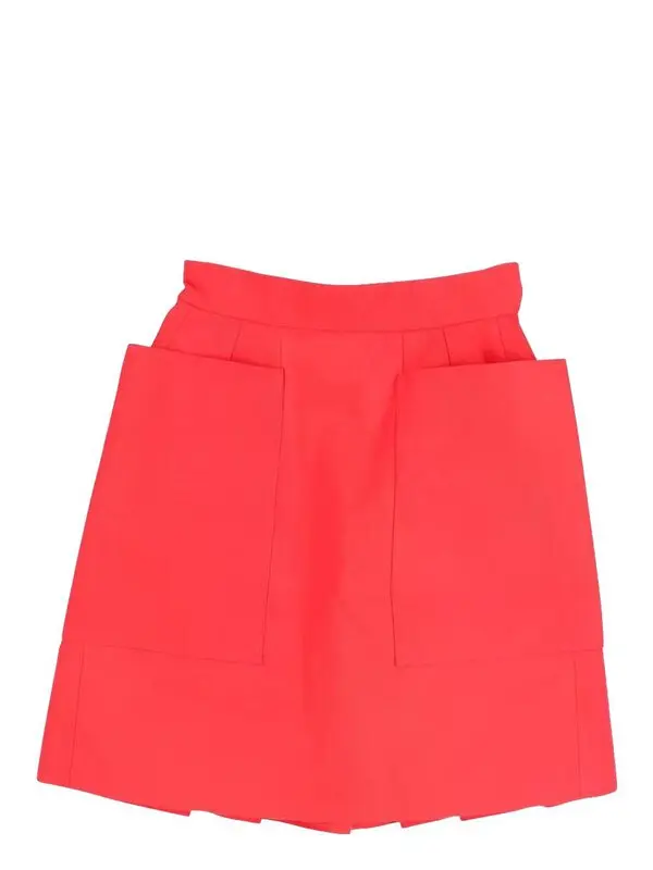 Alexander McQueen Pleated Mini Skirt - Red