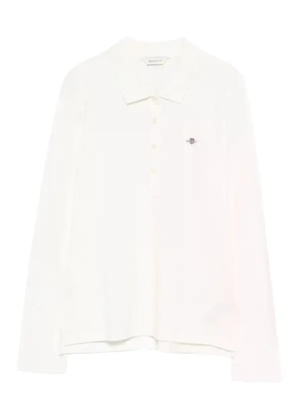 Gant Cotton Polo Top - White