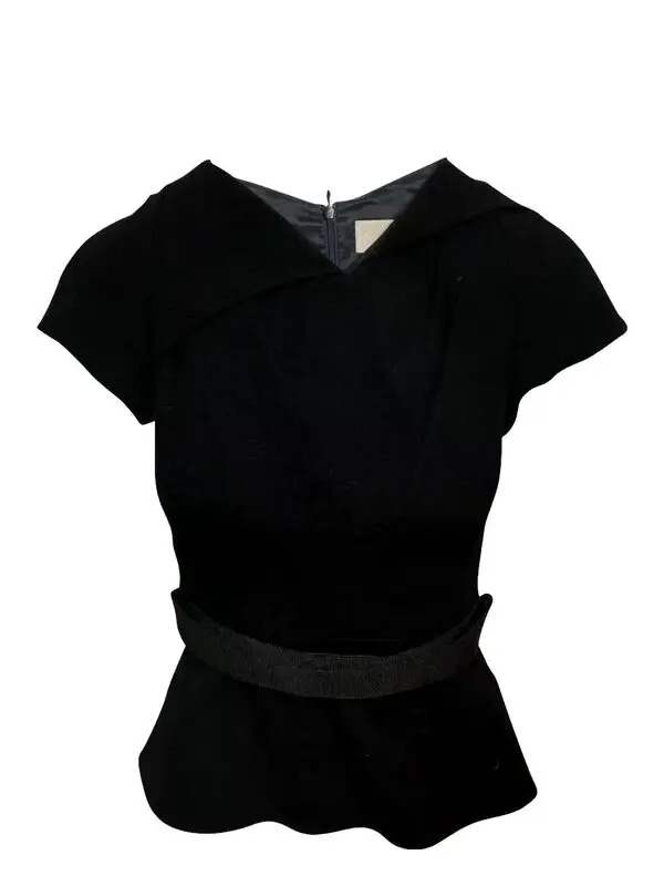 PETER PILOTTO Peplum Wool Top - Black