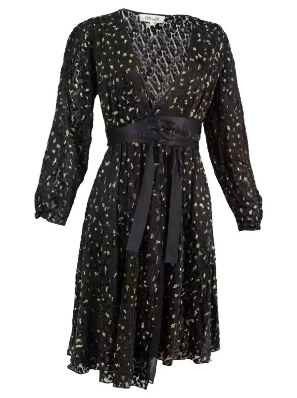 Diane Von Furstenberg Animal-print Dress - Black