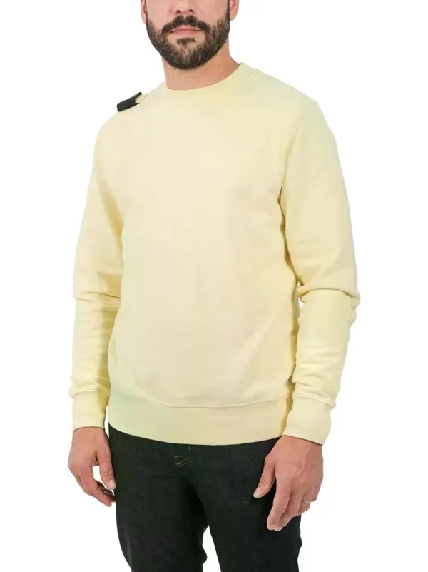 MA.STRUM Shoulder-tab Crew-neck Sweatshirt - Yellow