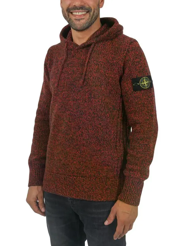 Stone Island Logo-patch Hoodie - Red