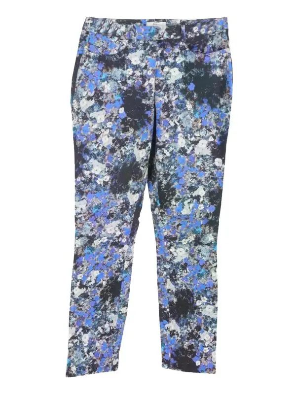 Erdem Floral-print Slim Trousers - Blue