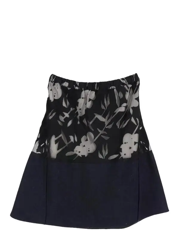 Marni Floral-print Flared Mini Skirt - Black