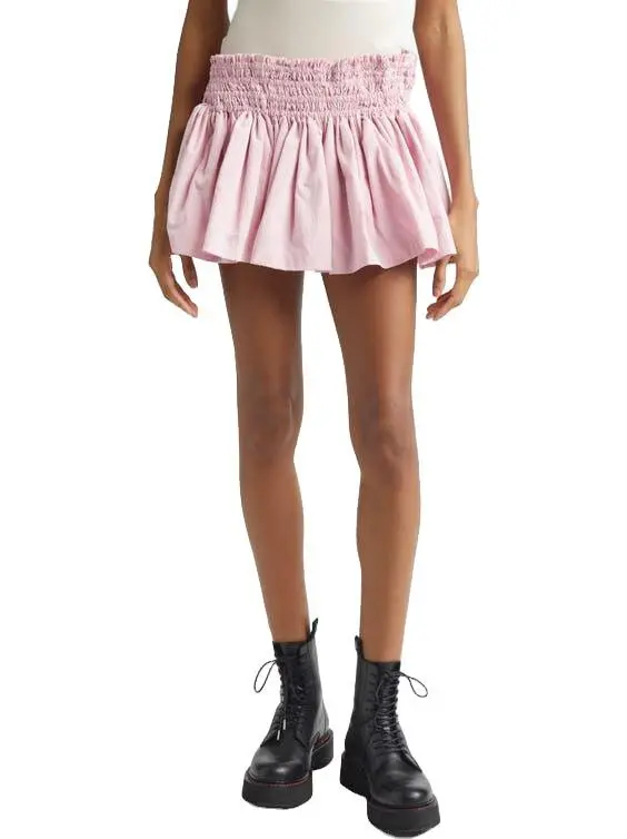 PAOLINA RUSSO Shirred Mini Skirt - Pink