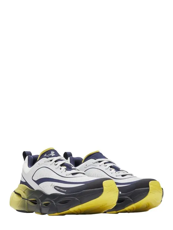 Under Armour Ua Hovr+ Cushioned Running Shoe - Washed Navy/yellow/gray