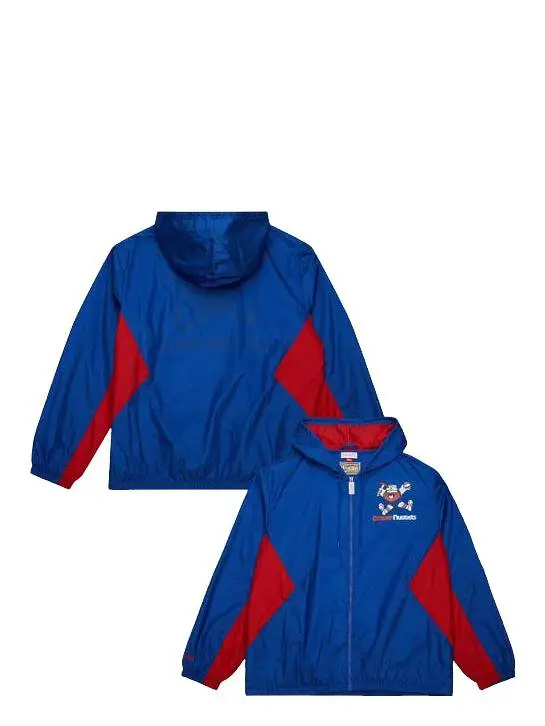 Mitchell & Ness Denver Nuggets Playmaker Full-zip Hooded Windbreaker Jacket - Blue